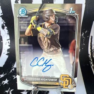2025 Bowman Cobb Hightower 1st Bowman Chrome 🔥 On card 🔥 Auto~San Diego ...