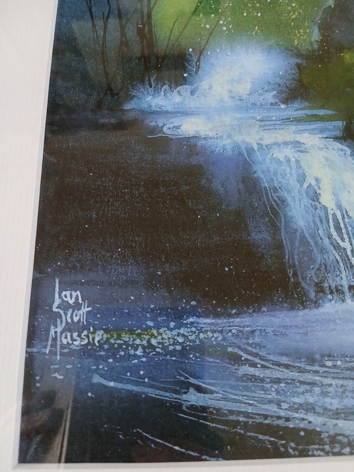 West Burton Falls Yorkshire Art Print Ian Scott Massie Mounted Framed ...