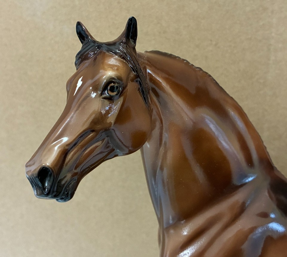 Mystery OOAK Peter Stone Horse Morgan Chestnut dapple w/star FCM turned ear | eBay