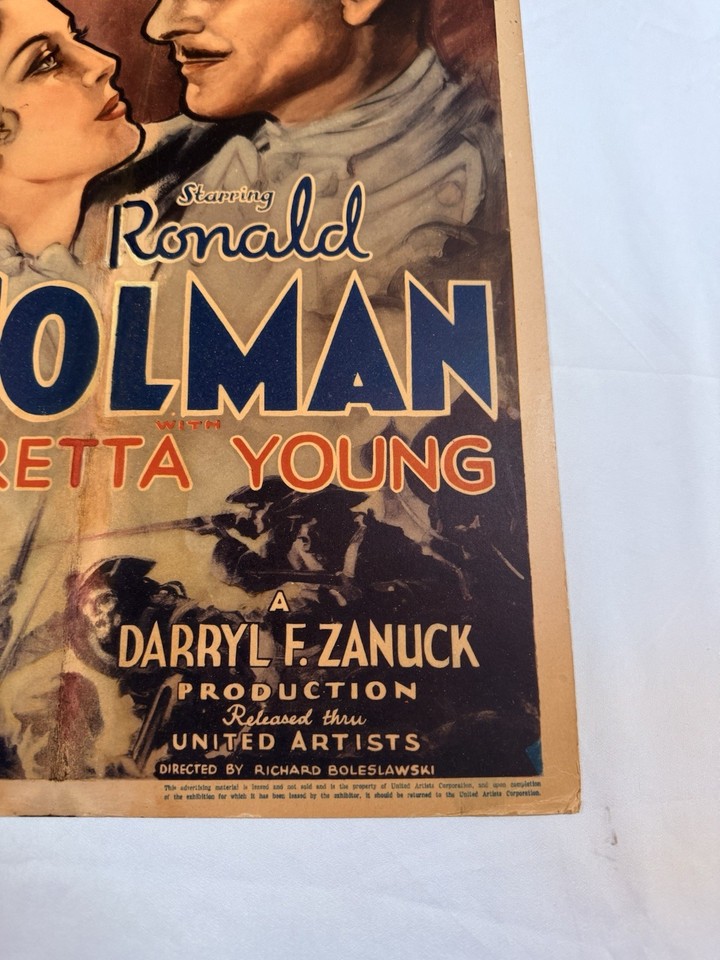 1935 Clive Of India Original 14x22 Window Movie Poster Loretta Young ...