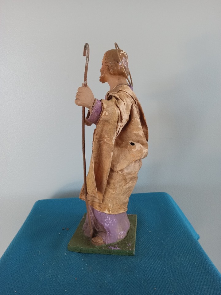 Vintage Italy Cartapesta Paper Mache Nativity Figurine Joseph 9.5" | eBay