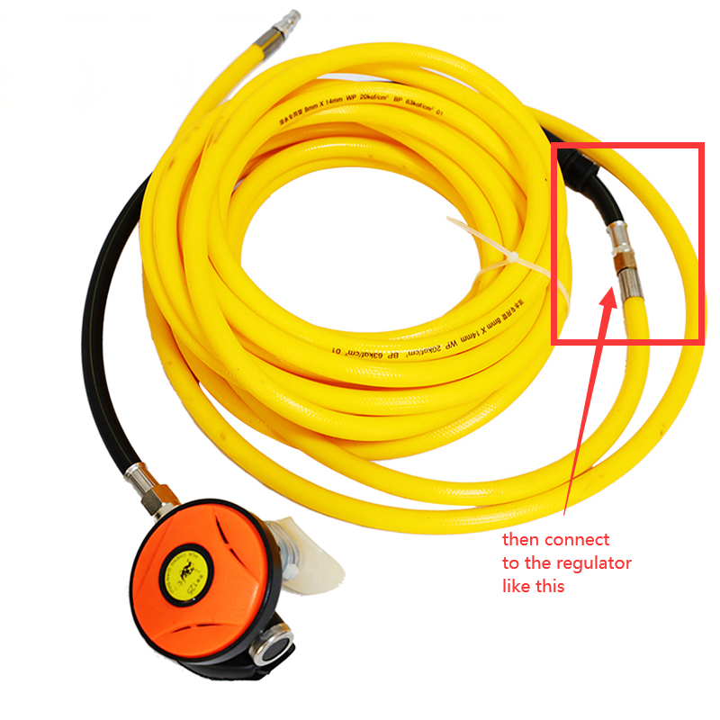 50FT Hose Explorer Scuba Diving 2nd Stage Regulator Dive Octopus Hookah ...