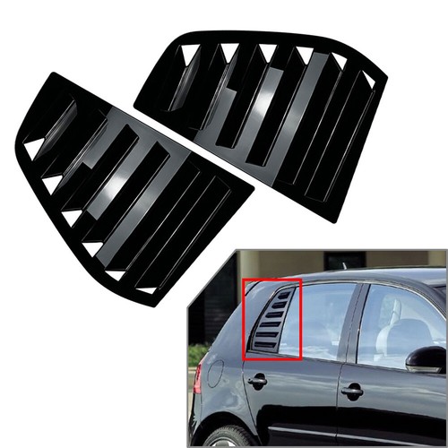 Rear Window Louver Shutter Cover Trim For VW Golf MK5 2004-2008 Black ...