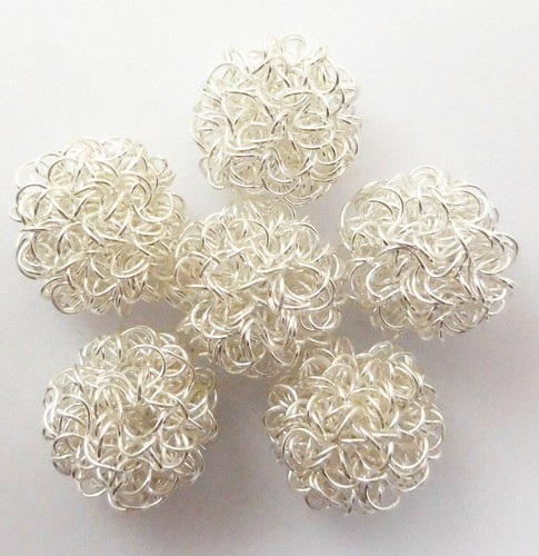 3 Pièces 16MM Bali Câble Perle Argent Sterling Plaqué Bijoux Faisant ...