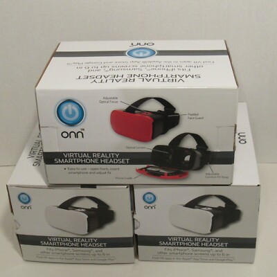 Onn Virtual Reality Smartphone Headset, Lot of 3, # 681131159623 | eBay