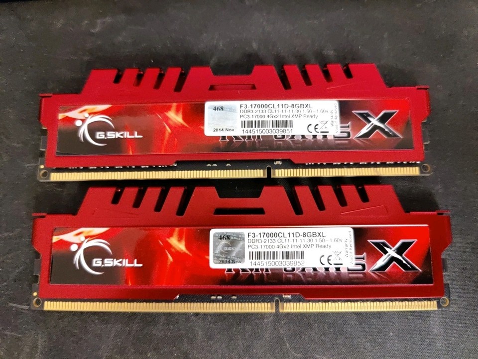 G. SKILL 8GB (2x4GB) 2133 MHz PC3-17000 DDR3 Memory Sticks Modules RAM ...