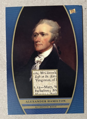 2024 PIECES OF THE PAST #SR-AH ALEXANDER HAMILTON AUTHENTIC RELIC | eBay