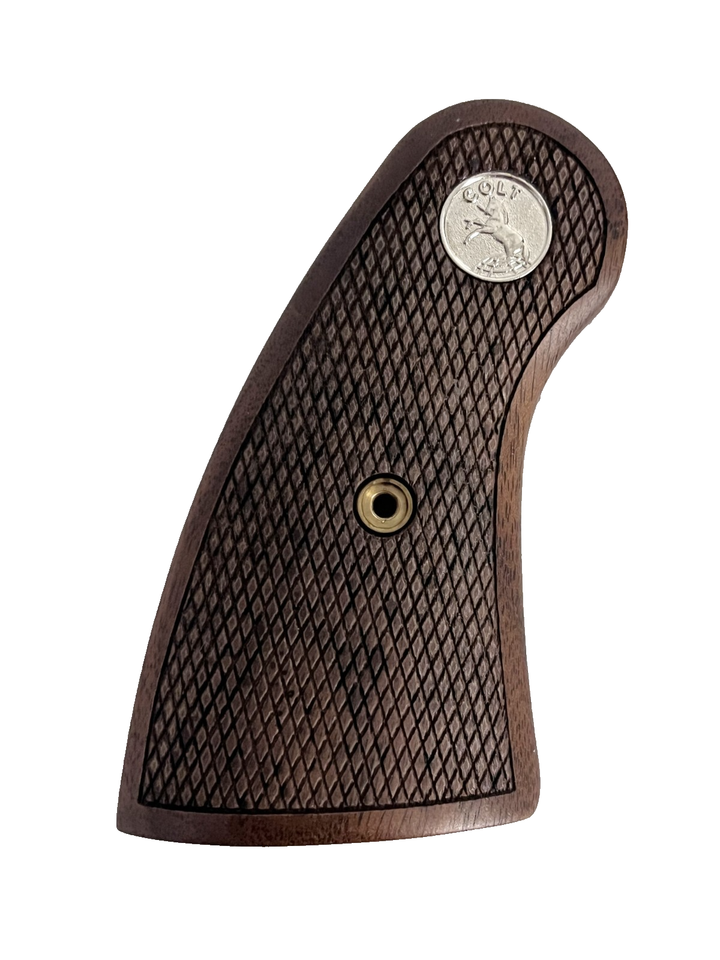 Colt Python Classic Panel Grips American Walnut Checkered with Silver ...