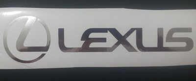 Chrome Lexus sticker 265mm x 65mm. IS200, IS250, IS300, ES300, RX270 ...