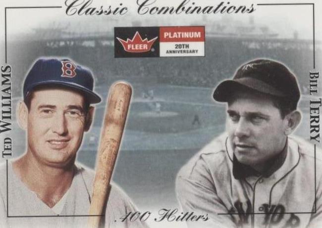 2001 Fleer Platinum - Classic Combinations Ted Williams, Bill Terry #38 ...