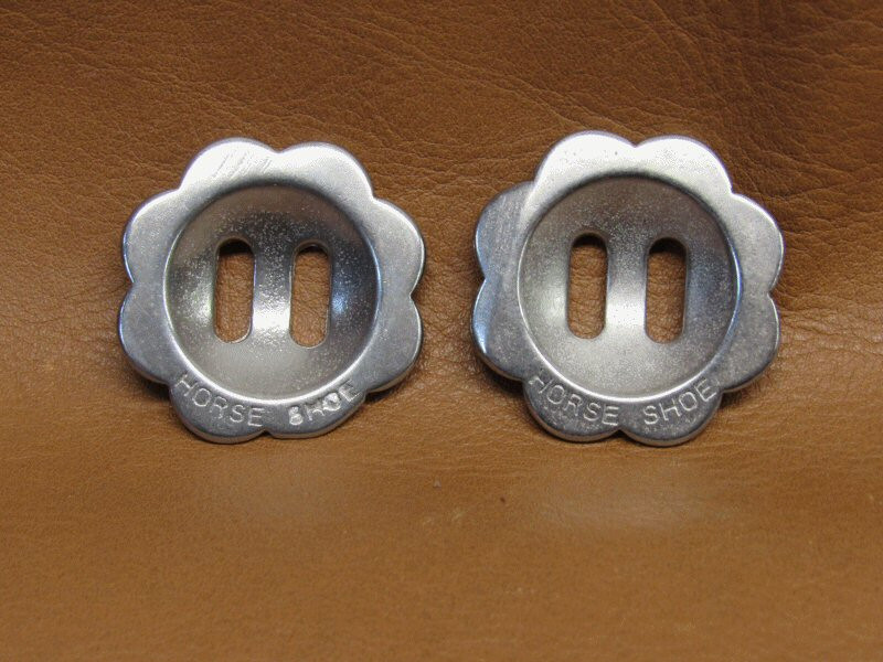 Pair of Jerimiah Watt Horse Shoe Brand Slotted Concho 1 1/2" | eBay