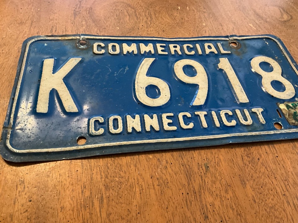 1965 Connecticut Commercial License Plate Tag K 6918 | eBay