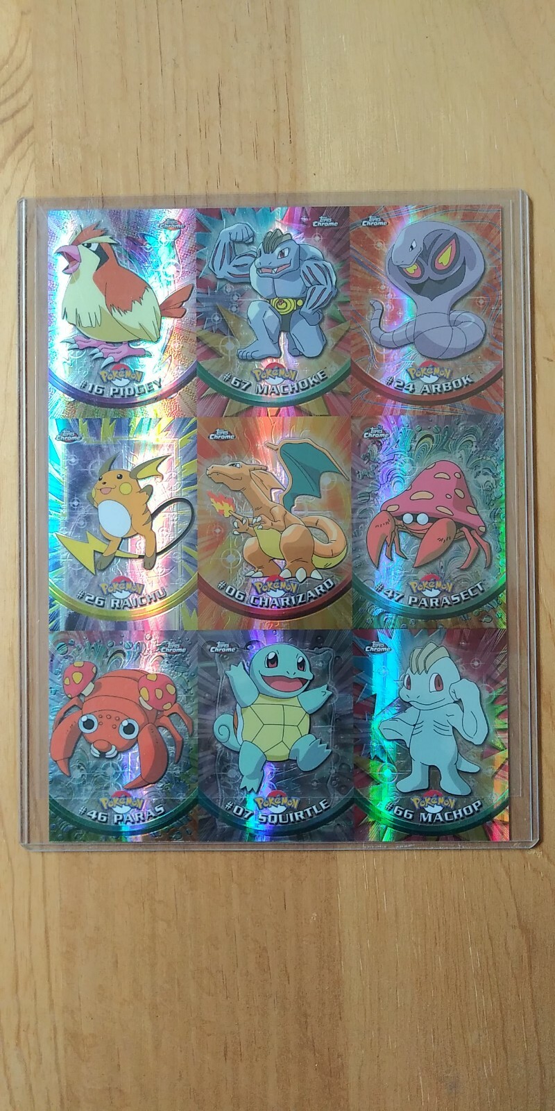 2000 TOPPS CHROME POKEMON SERIES 1 (SPECTRA) UNCUT SHEET SET (CHARIZARD ...