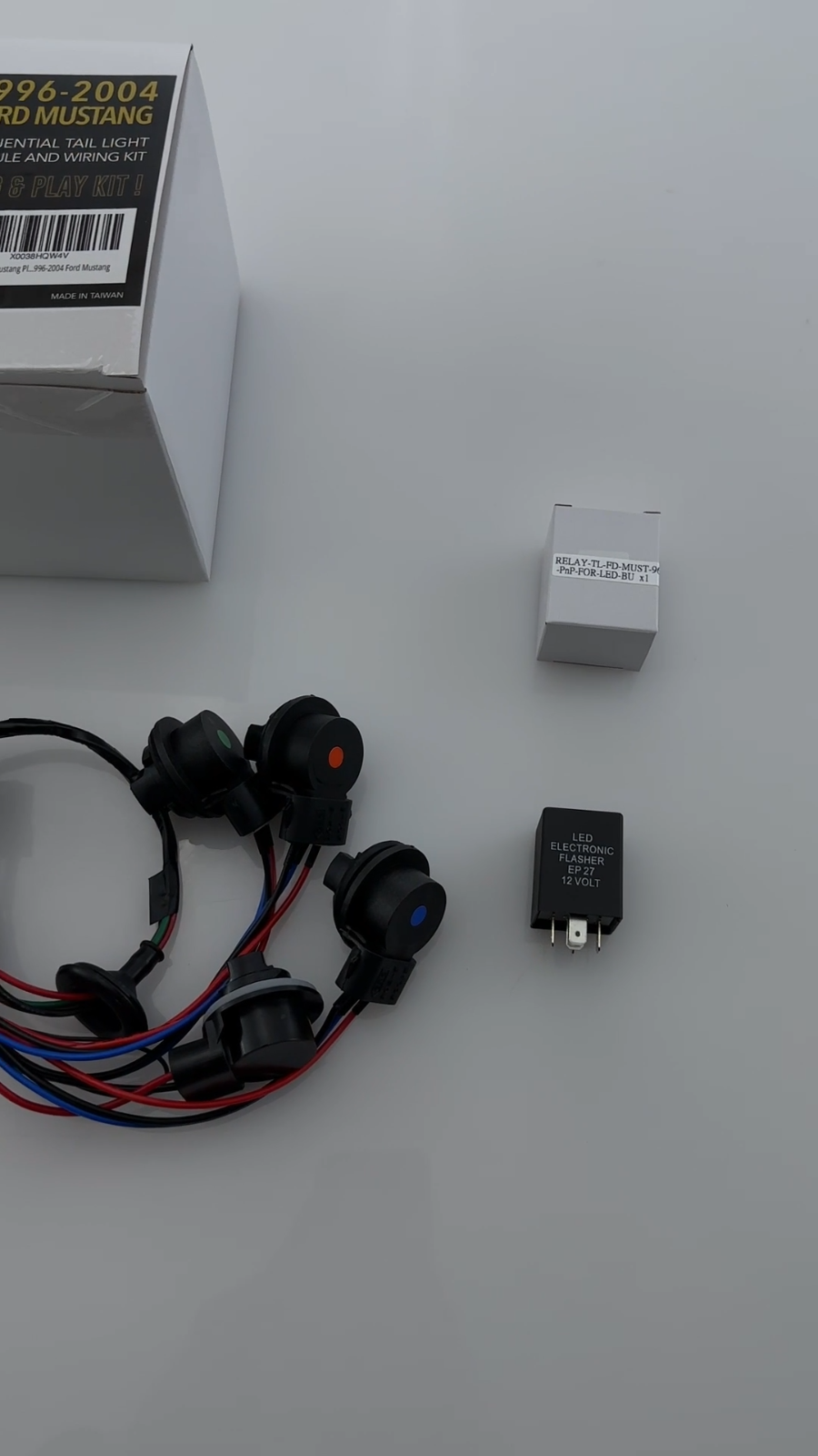 1996-2004 Ford Mustang Plug&Play Tail Brake Light Harness + Flasher ...