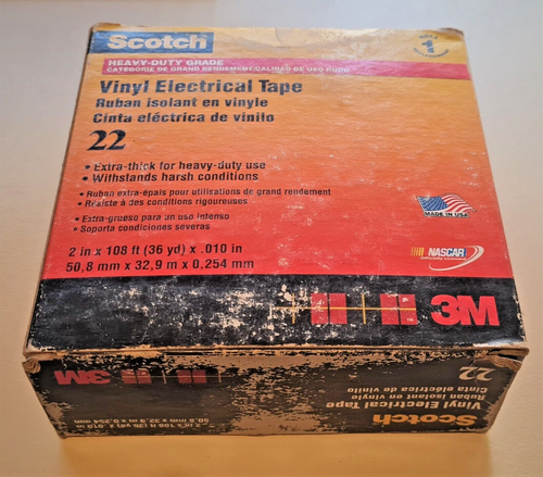 3M Scotch 22 Heavy Duty Vinyl Electrical Tape - Black 50.8 mm*32.9 m*0. ...