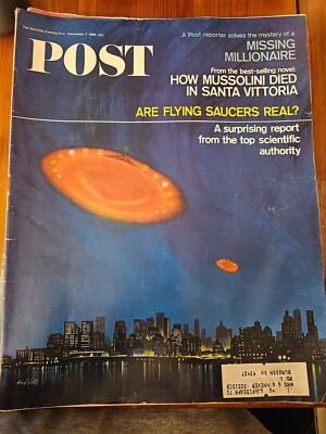 UFO FLYING SAUCERS SATURDAY EVENING POST COMPLETE MAGAZINE DEC 17 1966 ...