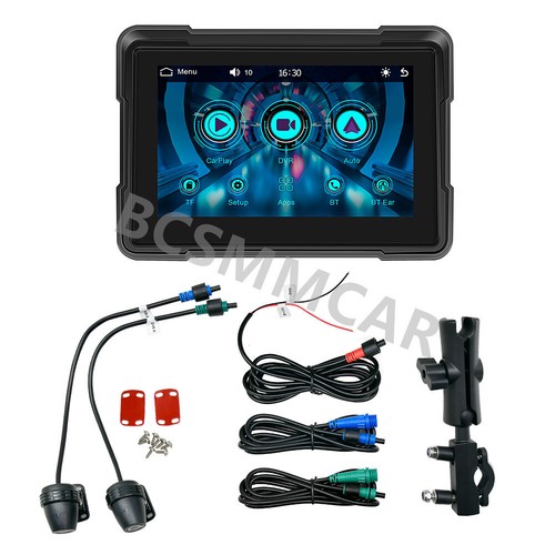 Motorcycle Dash Cam GPS Navigation 5in Touch Screen Loop Recording ...