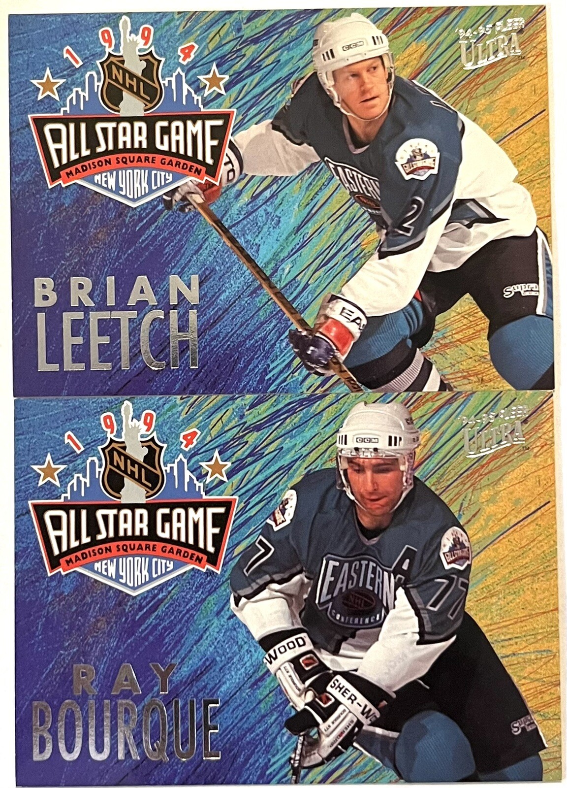 (2) 1994-95 ULTRA @ ALL STAR GAME #2 BRIAN LEETCH #1 RAY BOURQUE | eBay