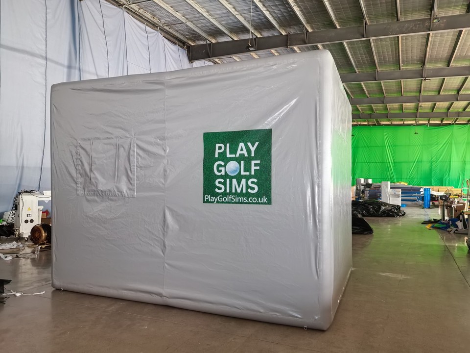 13ft Deep Portable Inflatable Golf Simulator Enclosure Golf Tent With ...