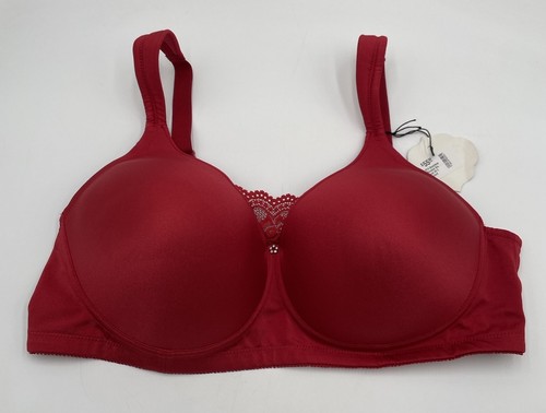 Jodee Wire Free Mastectomy Bra Seamless Molded Smooth Bra Style 814 RED ...