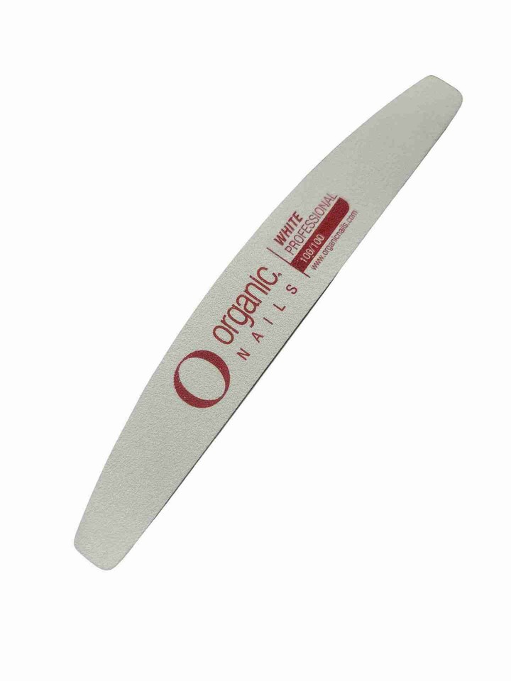 Organic Nails Sanding Board File Half Moon White 100 grit | eBay