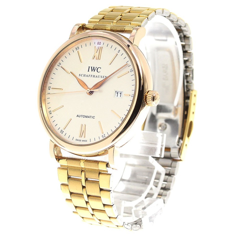 IWC SCHAFFHAUSEN Portofino IW356504 18K Pink Gold Automatic Men's Watch ...