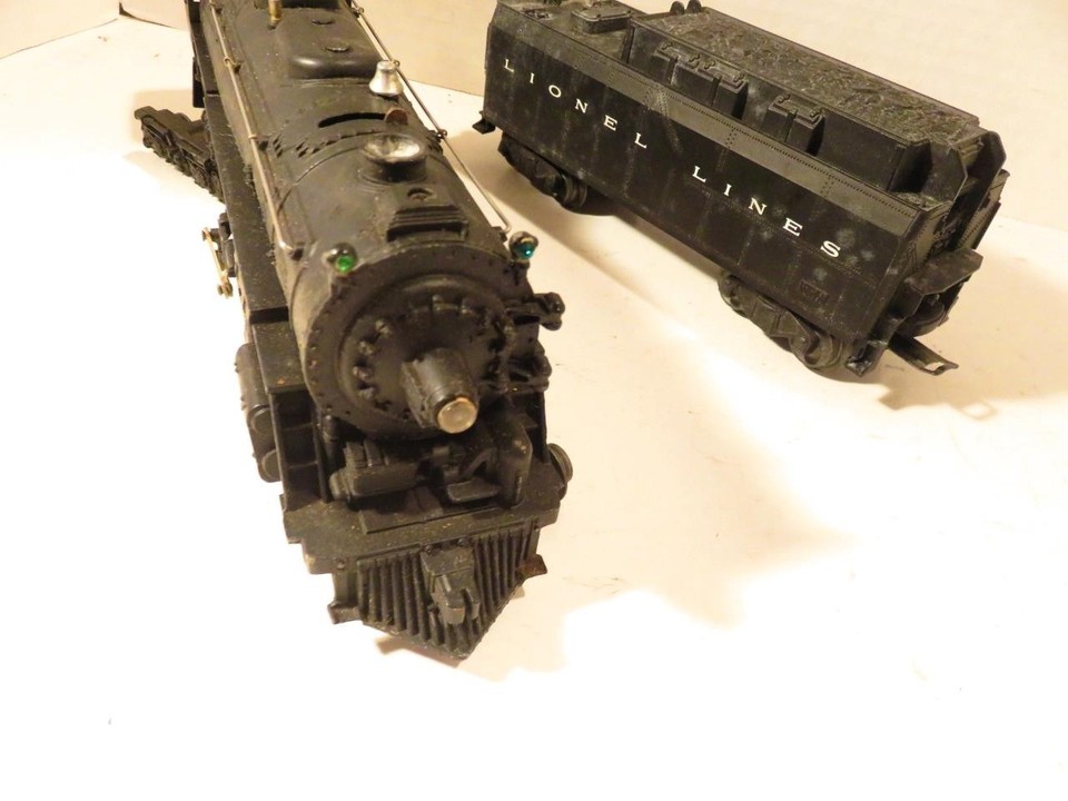 LIONEL POST-WAR 2055 HUDSON LOCO W/WHISTLE TENDER - 0/027- RUNS FINE ...