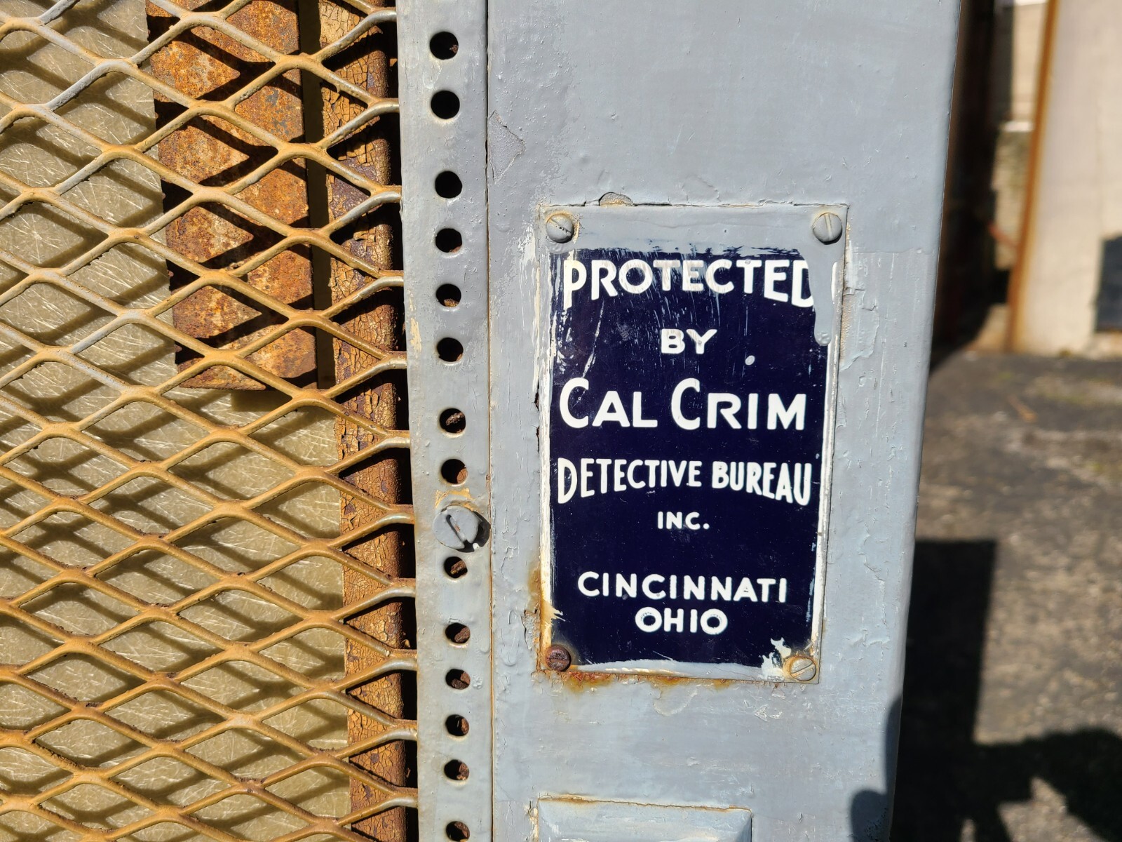 5 Antique Vtg Original PORCELAIN CAL CRIM Sign Cincinnati OH Ohio | eBay