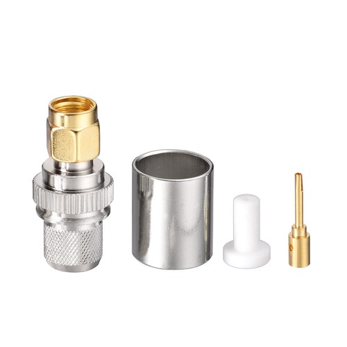 2x RP-SMA Male Plug Crimp for RG8 LMR400 RFC400 RG213 RG165 Cable RF ...