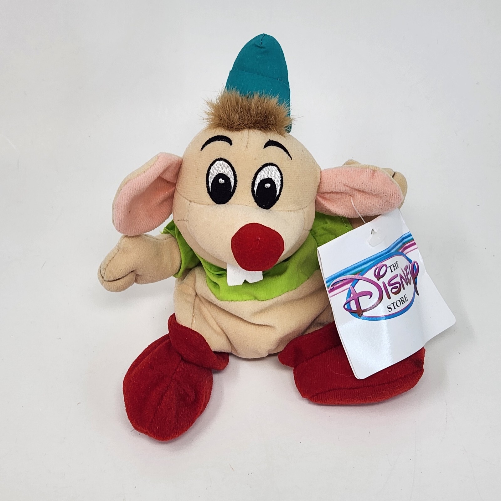 6" DISNEY STORE CINDERELLA GUS MOUSE STUFFED ANIMAL PLUSH TOY BEAN BAG ...