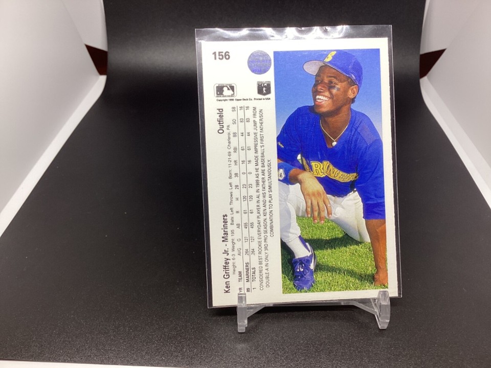 1990 Upper Deck Error Card Ken Griffey Jr. #156 RARE SPELLING ERROR ...