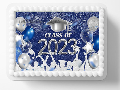 Class Of 2023 Edible Image Graduation Grad Celebration Edible Cake ...