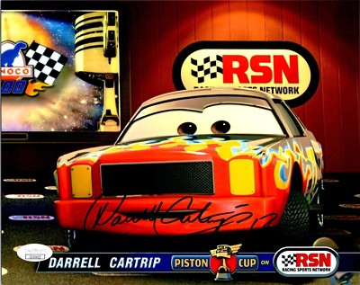 Darrell Waltrip "Darrell Cartrip CARS" Autographed 8x10 Photo JSA # ...