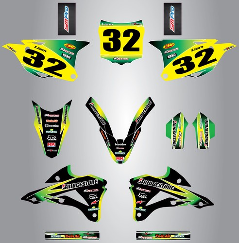 2014 - 2021 Kawasaki KX 85 Full custom graphics kit Sunrise Style ...