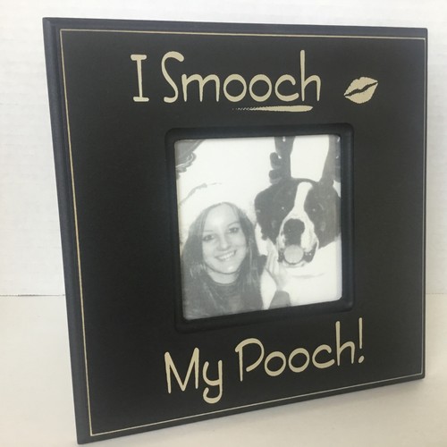 Dog Pet Wood Picture Frame 4x4” I SMOOCH MY POOCH Oak River Woodworking ...
