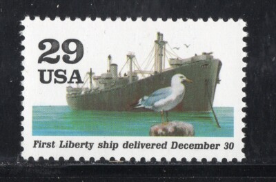 2559h * FIRST LIBERTY SHIP DELIVERED DECEMBER 30 * U.S. Postage Stamp ...