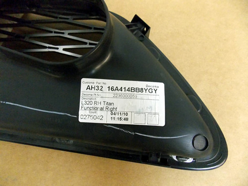 LAND ROVER FENDER SIDE GRILL VENT RANGE ROVER SPORT 10-13 RH OEM ...