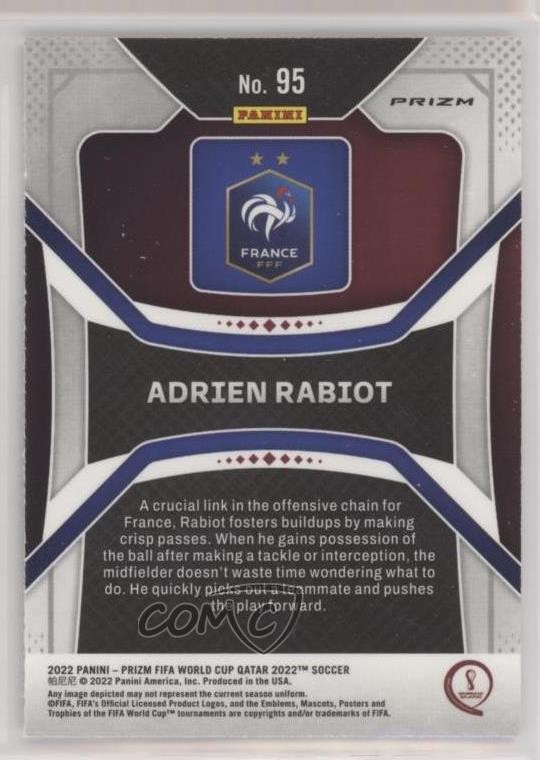 2022 Panini Prizm World Cup Qatar Breakaway Prizm Adrien Rabiot #95 | eBay