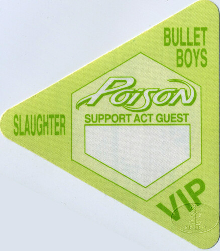 POISON 1988-89 Tour Backstage Pass Slaughter Bullet Boys | eBay