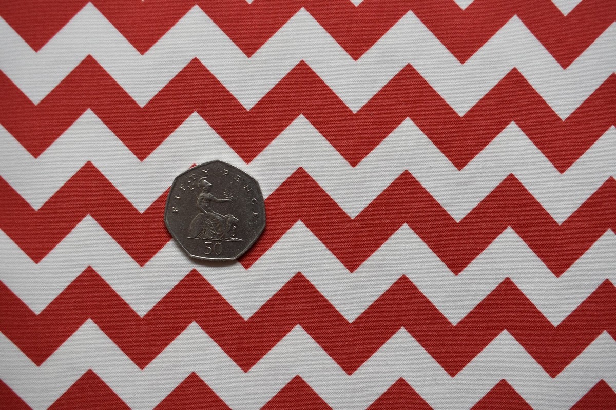 Red And White Chevron Pattern