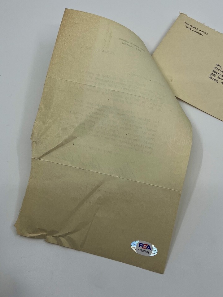 Mamie Dowd Eisenhower Signed Autograph White House Letter PSA DNA j2f1c ...