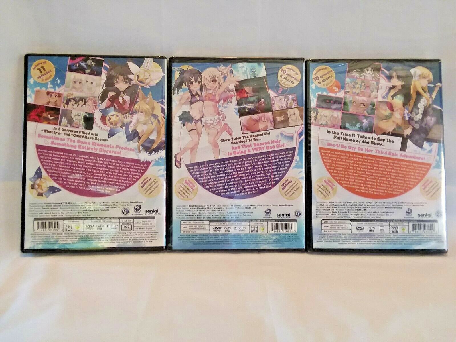 Fate/Kaleid Liner Prisma Illya: Season 1,2,3 Anime DVD BUNDLE LOT BRAND ...