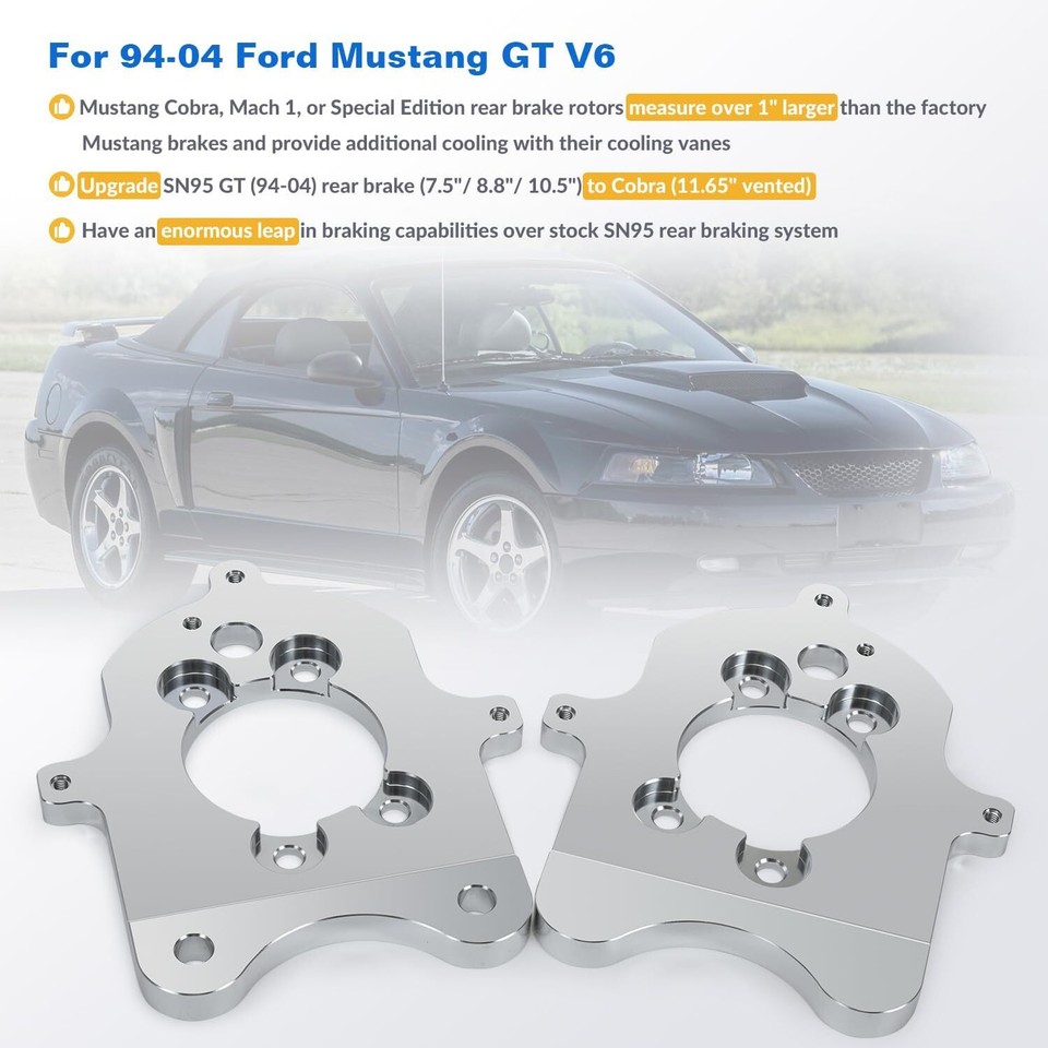 Rear Brake Caliper Conversion Bracket for 1994-2004 Ford Mustang GTV6 ...