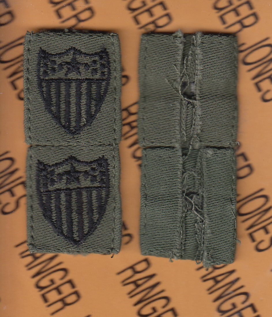 US Army Adjutant General AG Branch OD Green & Black sewn patch set B | eBay