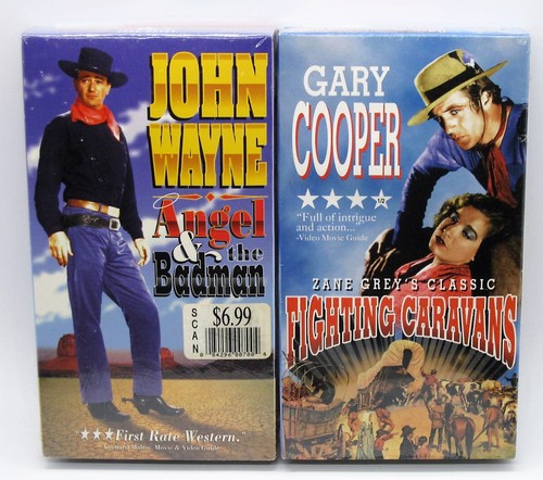 2 New VHS Tapes ANGEL & THE BADMAN John Wayne & Zane Grey's FIGHTING CARAVANS 84296000654| eBay