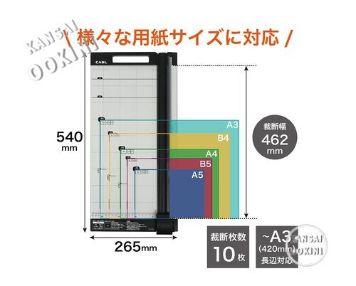 Curl DC-2A3NA Paper Cutter A3 Compatible Cutting 10 Sheets | eBay
