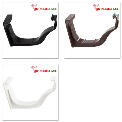 Polypipe 130mm Ogee Gutter Fascia Bracket in White, Brown or Black ...