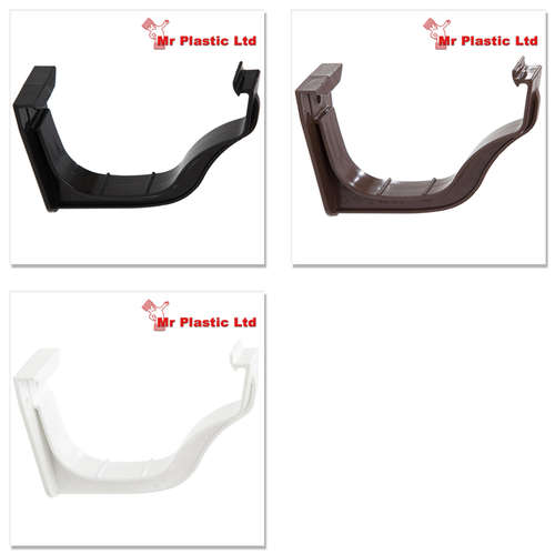 Polypipe 130mm Ogee Gutter Fascia Bracket in White, Brown or Black ...