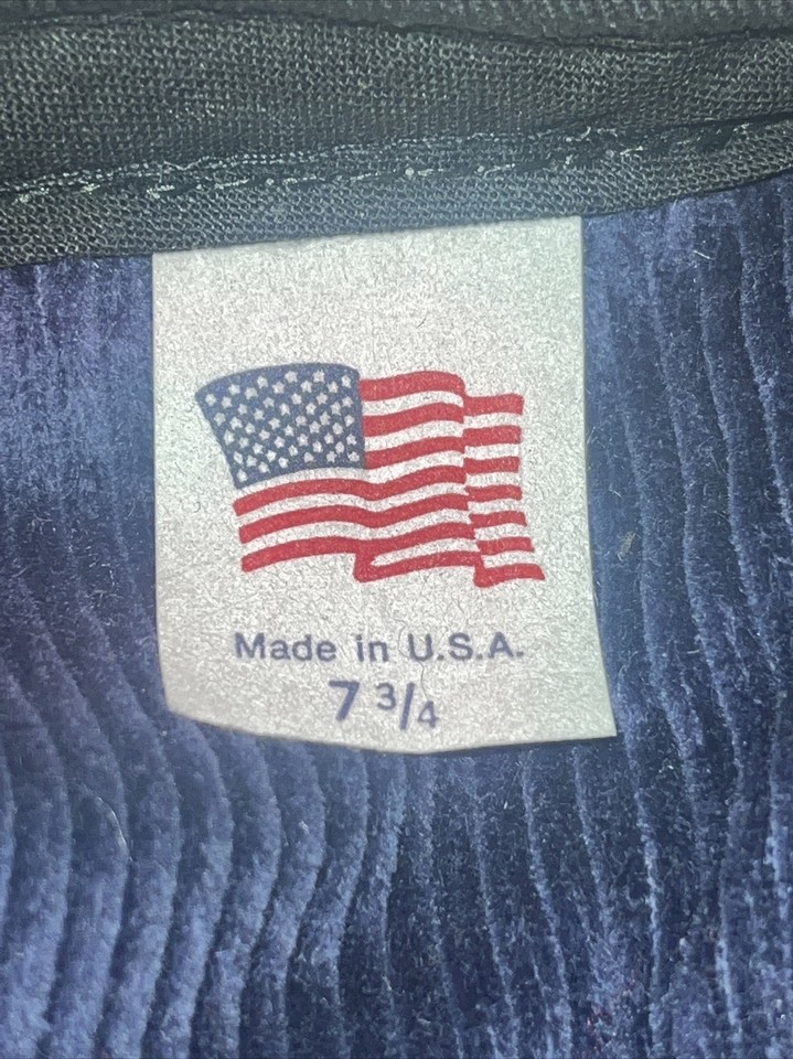 Vintage Blue Corduroy Quilted Ear Flap Hat Hunting Trapping Cap Size 7 ...