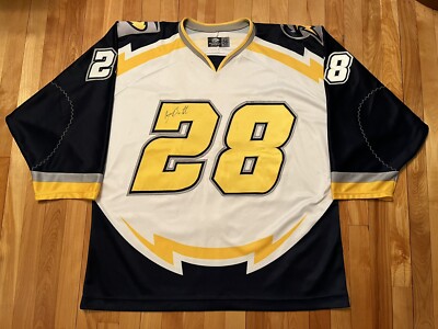 Ryan Bartle 09/10 GAME WORN Mississippi Surge Hockey Jersey SPHL | eBay